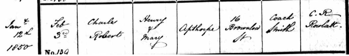 Charles Robert Apthorp – Potman, billiard marker and grocer – Awful ...